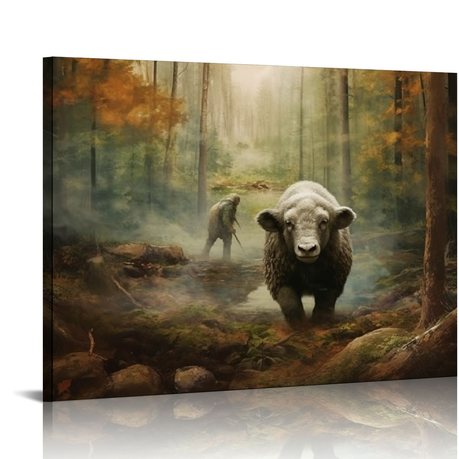 FLORID Jesus Wall Art-Jesus Running After Lost Lamb Picture Poster For ...