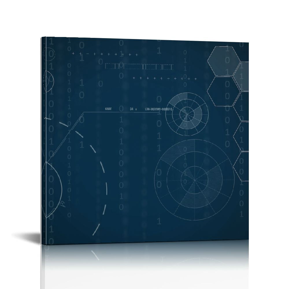 FLORID Math Technology Artwork Paintings Print on Canvas Wall Art for ...