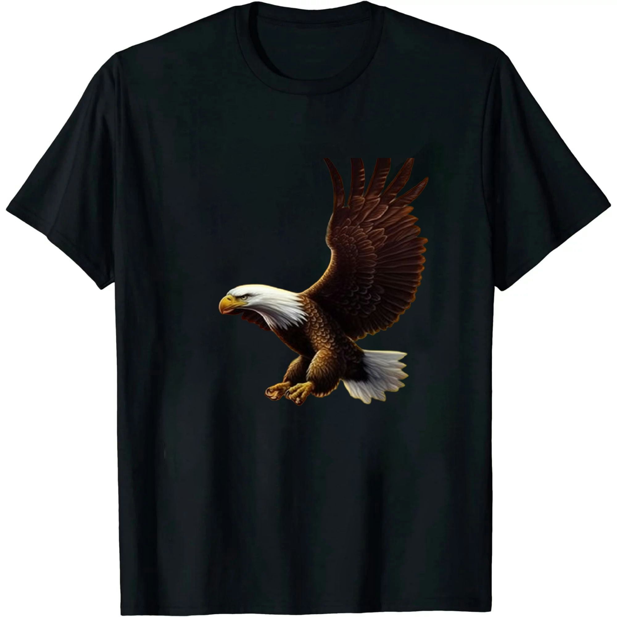 FLORID Men's Bald Eagle T-Shirt Summer Short Sleeve Tees Tops Animal Theme Shirt Realistic ...