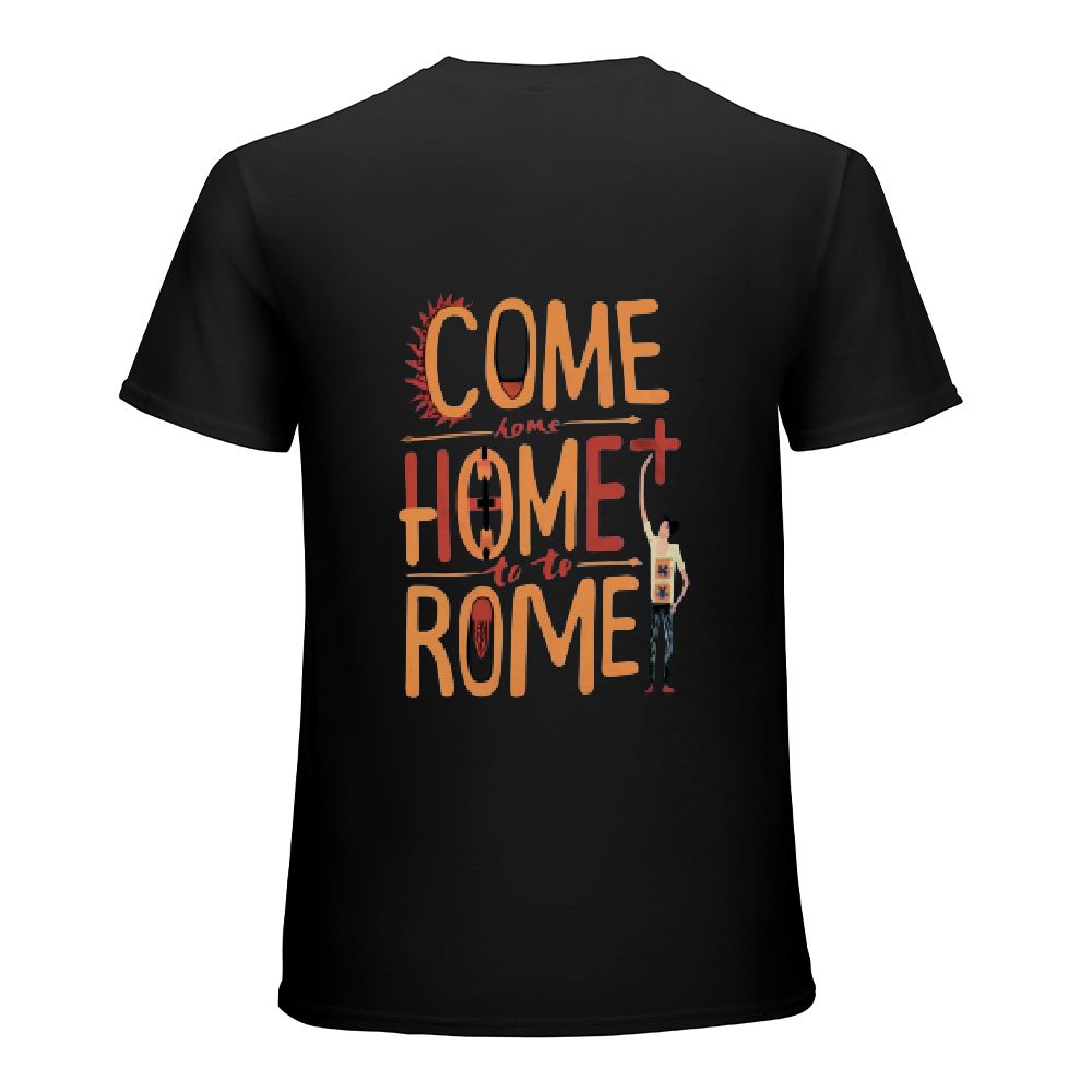 FLORID Men's T-Shirt Graphic Short Sleeve Come Home to Rome Catholic ...