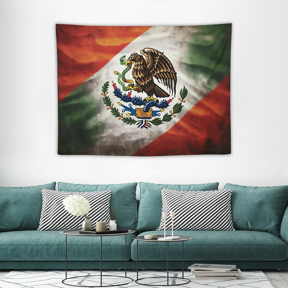 FLORID Mexican Flag Wall Decoration Tapestry Mexico Flag Hippie Art ...