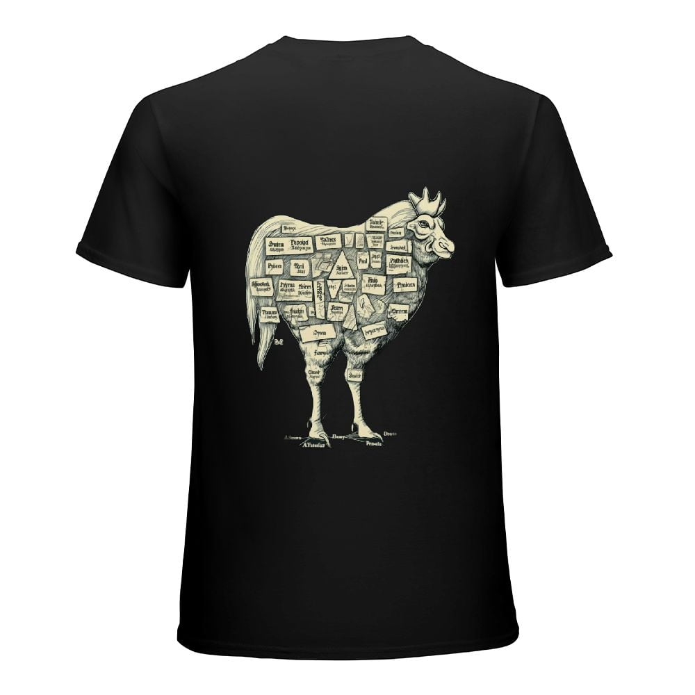 FLORID My Food Pyramid Funny Carnivore Cow Pig Chicken T-Shirt ...