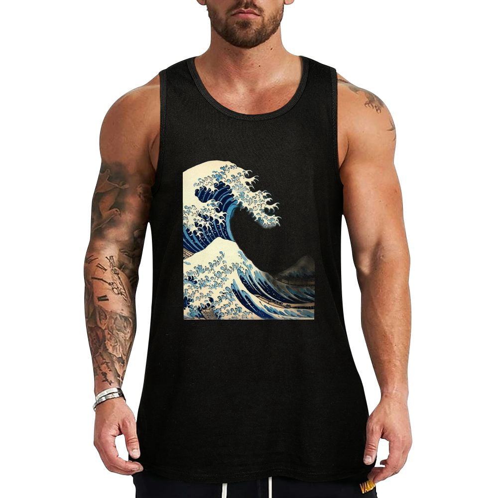 FLORID Ocean Wave Sky Background Fashion Men's Tank Tops Retro Style ...