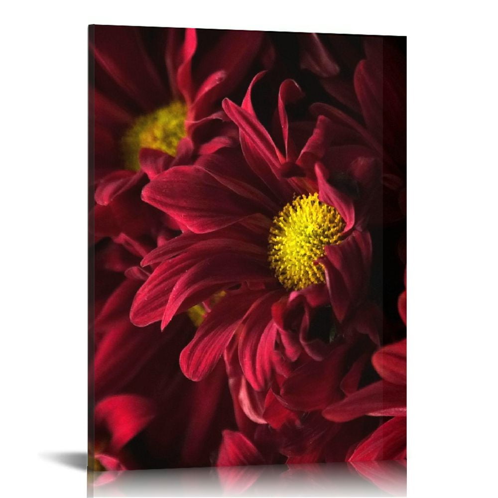 FLORID Red Flowers Artwork Paintings Print on Canvas Wall Art for Home ...