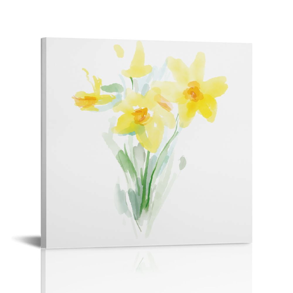 FLORID Wall Art 16x16in Daffodil Wall Art For Living Room, Banksy Style ...