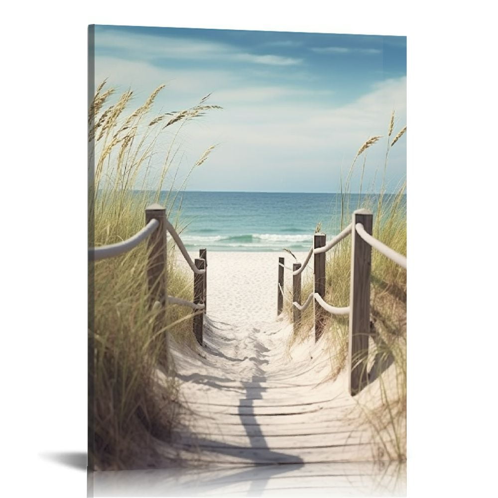 FLORID Wall Art 16x20 in / 12x16 in Beach Pathway Canvas Wall Art ...