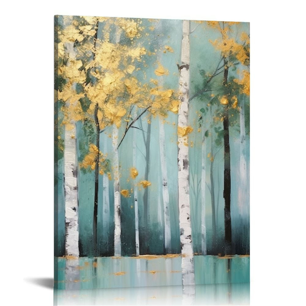 FLORID Wall Art 16x20 in / 12x16 in Birch Tree Canvas Wall Art with ...