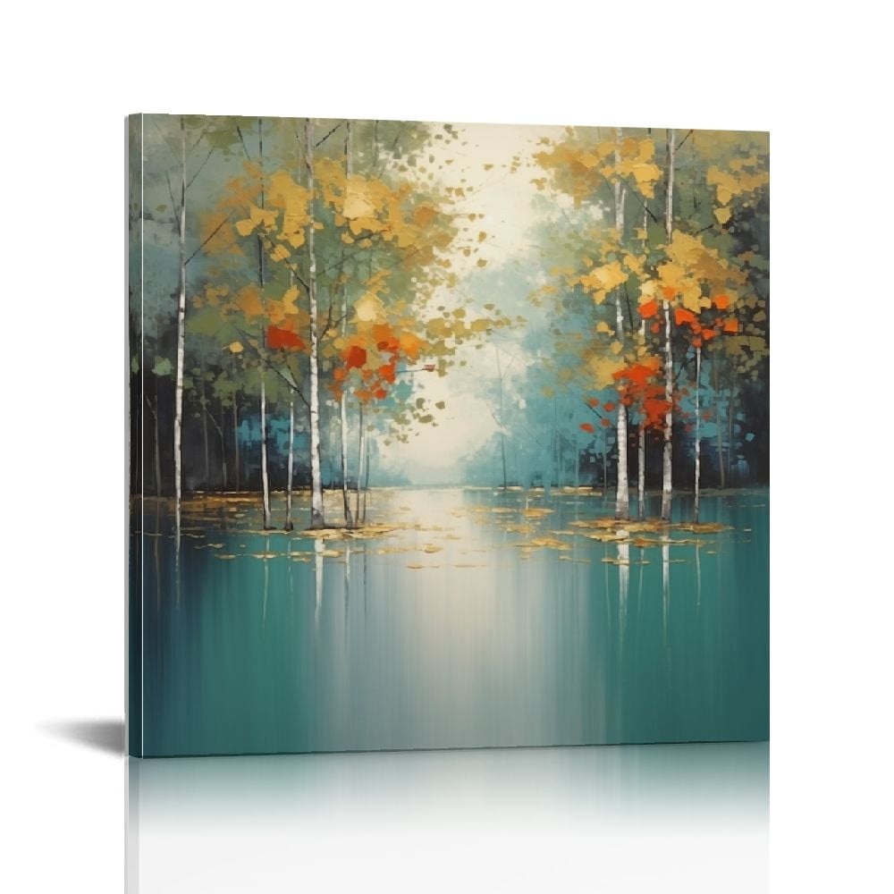 FLORID Wall Art Autumn Canvas Wall Art Frame, Autumn Leaves Picture ...