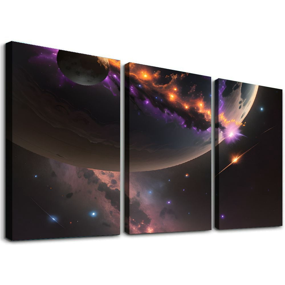 FLORID Wall Art Canvas Cosmos Game 3D Rendering Artwork Paintings Print ...
