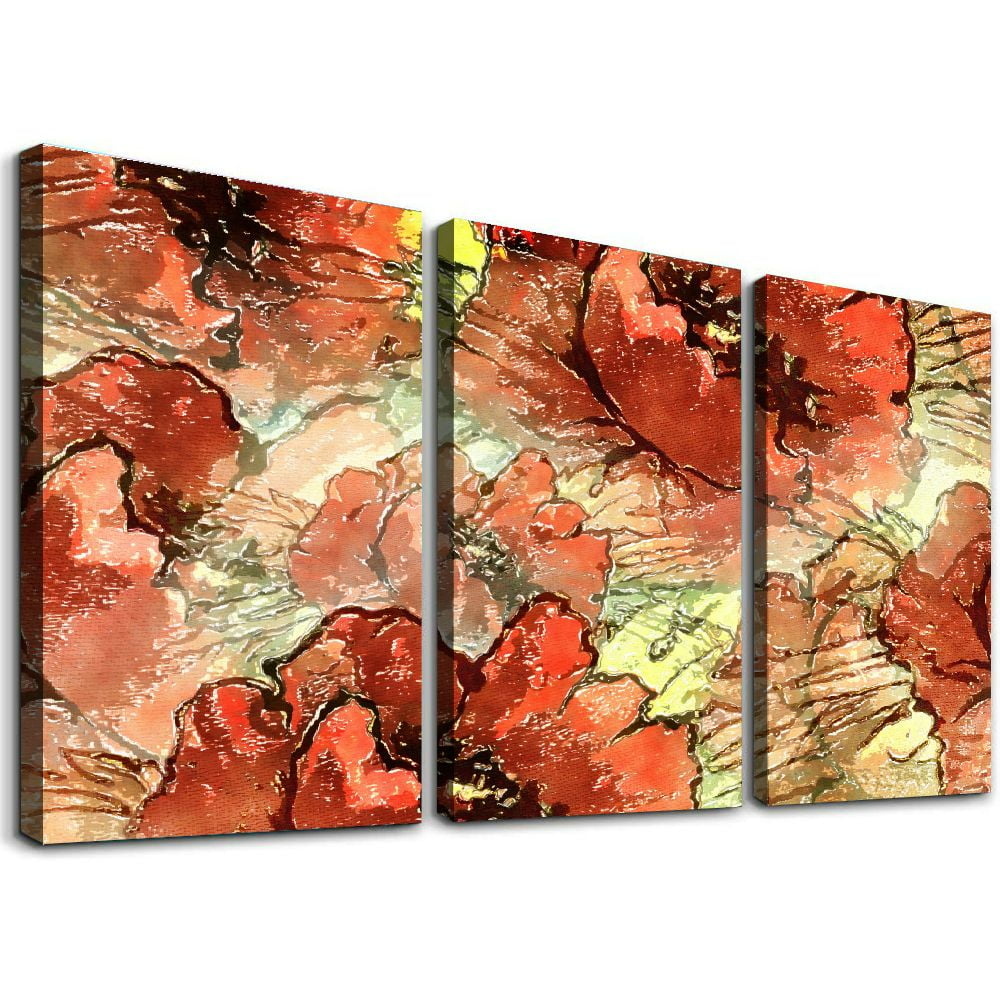 FLORID Wall Art Canvas Flowers Wall Art For Living Room, Banksy Style ...