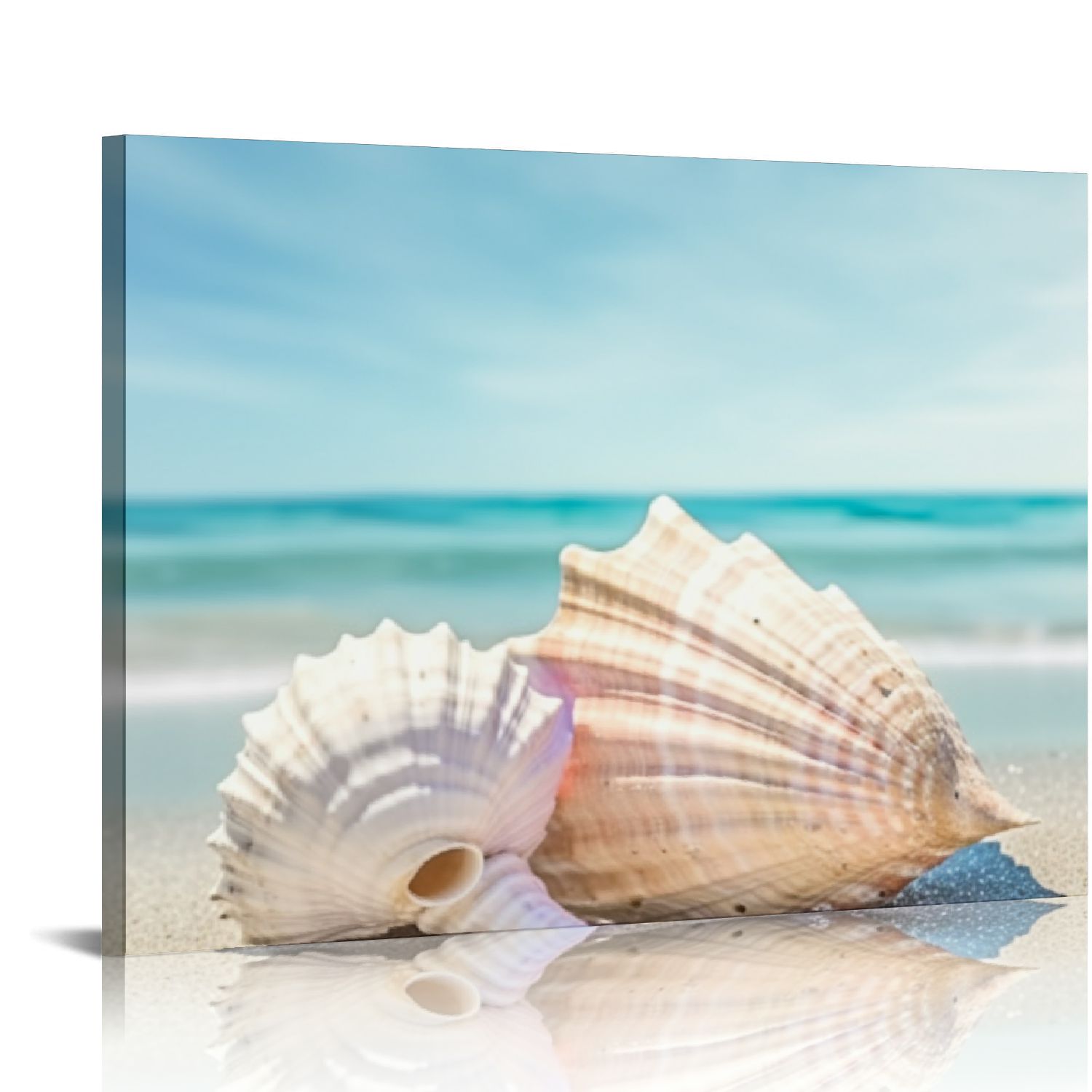 FLORID Wall Art Canvas Prints - Seashell Starfish and Beach Picture ...