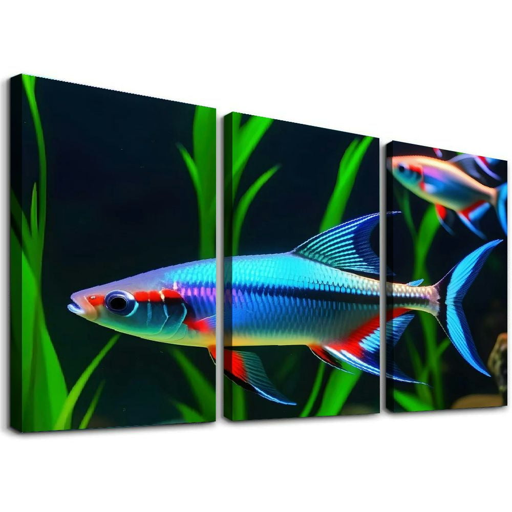 FLORID Wall Art Canvas Tropical Fish Artwork Paintings Print on Canvas ...