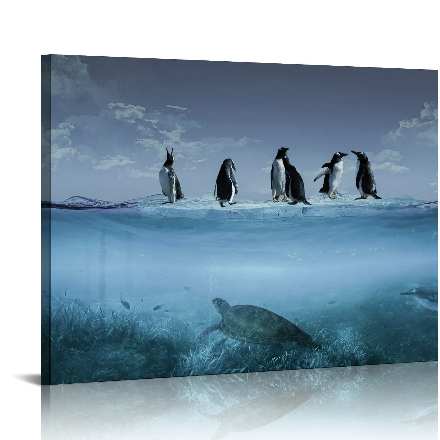 FLORID Wall Art Penguine Paintings Print on Canvas Wall Art for Home ...
