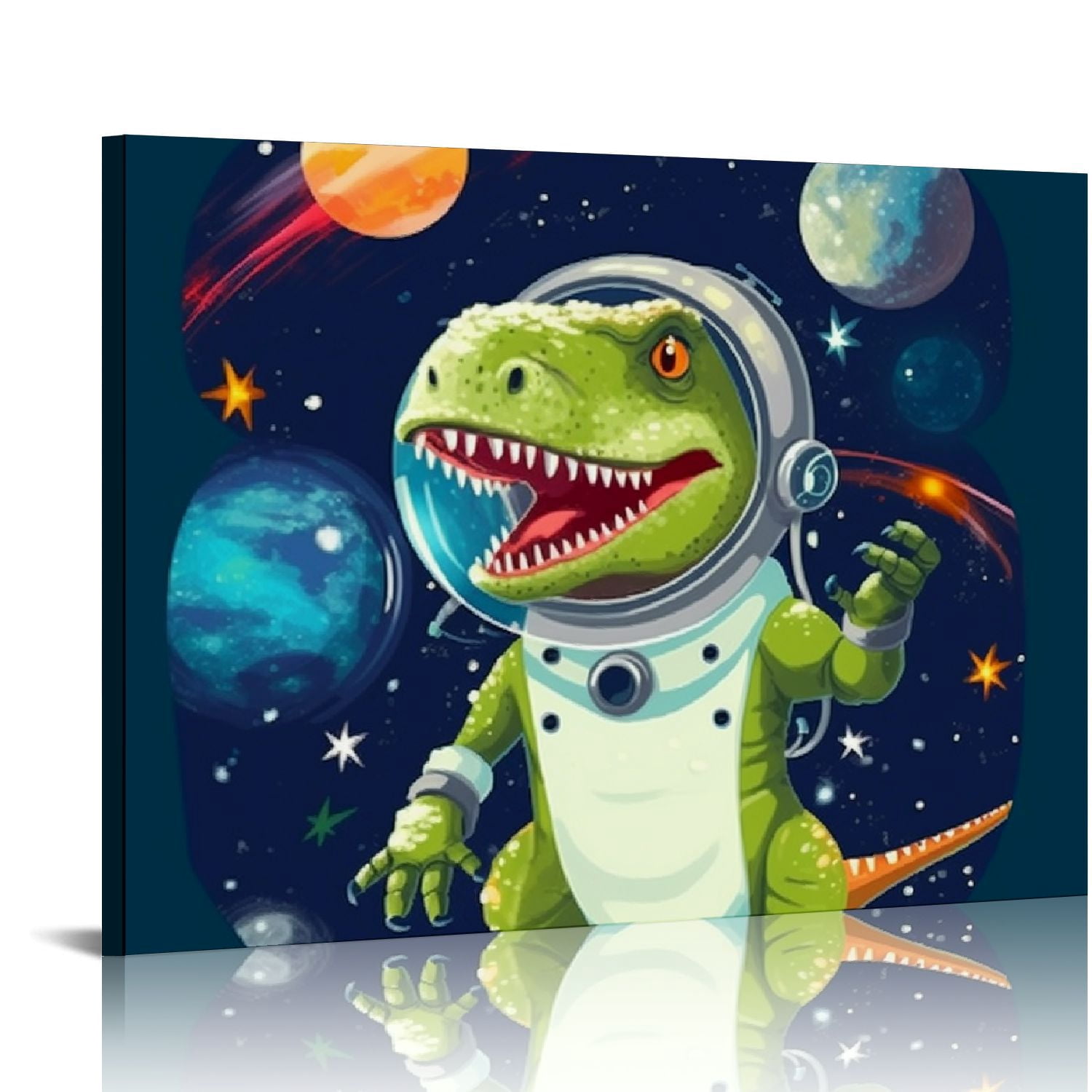 FLORID Wall Art Printed 20x16 in / 16x12 in Outer Space Dinosaur Room ...