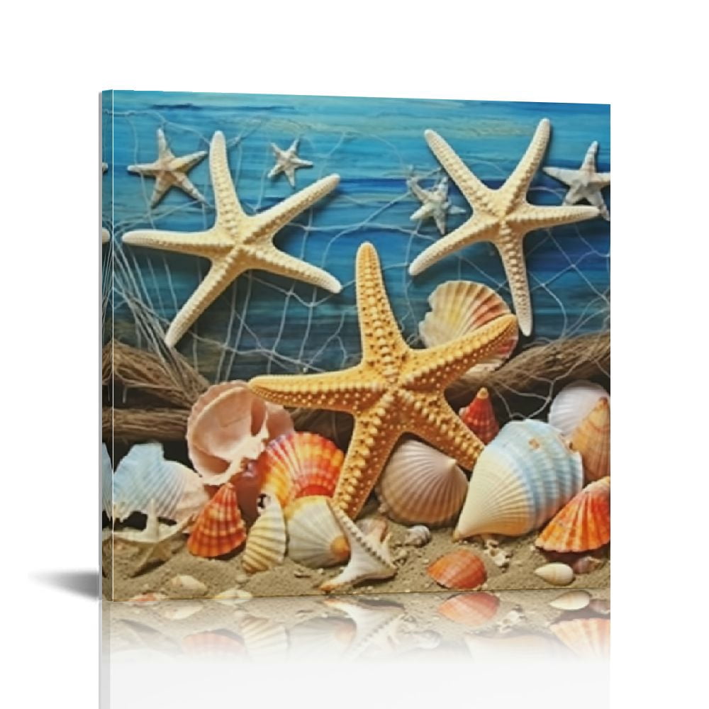 FLORID Wall Art Seascape Giclee Canvas Prints Starfish Seashell on ...