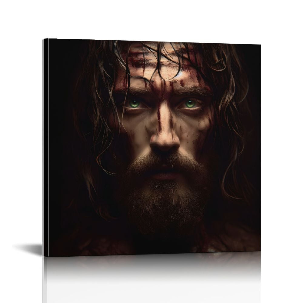 FLORID Wall Art Square Decorative Painting 16x16in Injured Jesus Print ...
