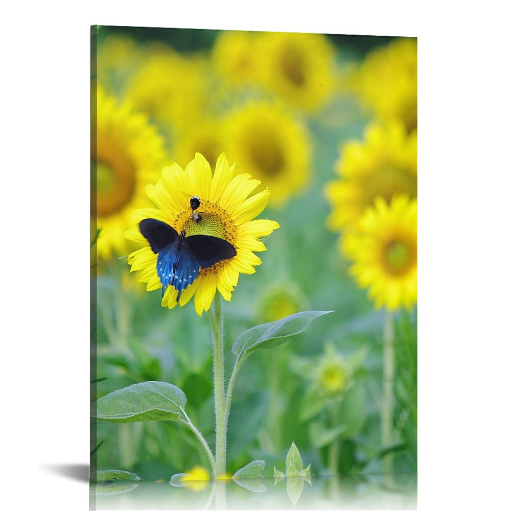 FLORID Wall Art Sunflowers - Wall Art For Living Room, Banksy Style ...