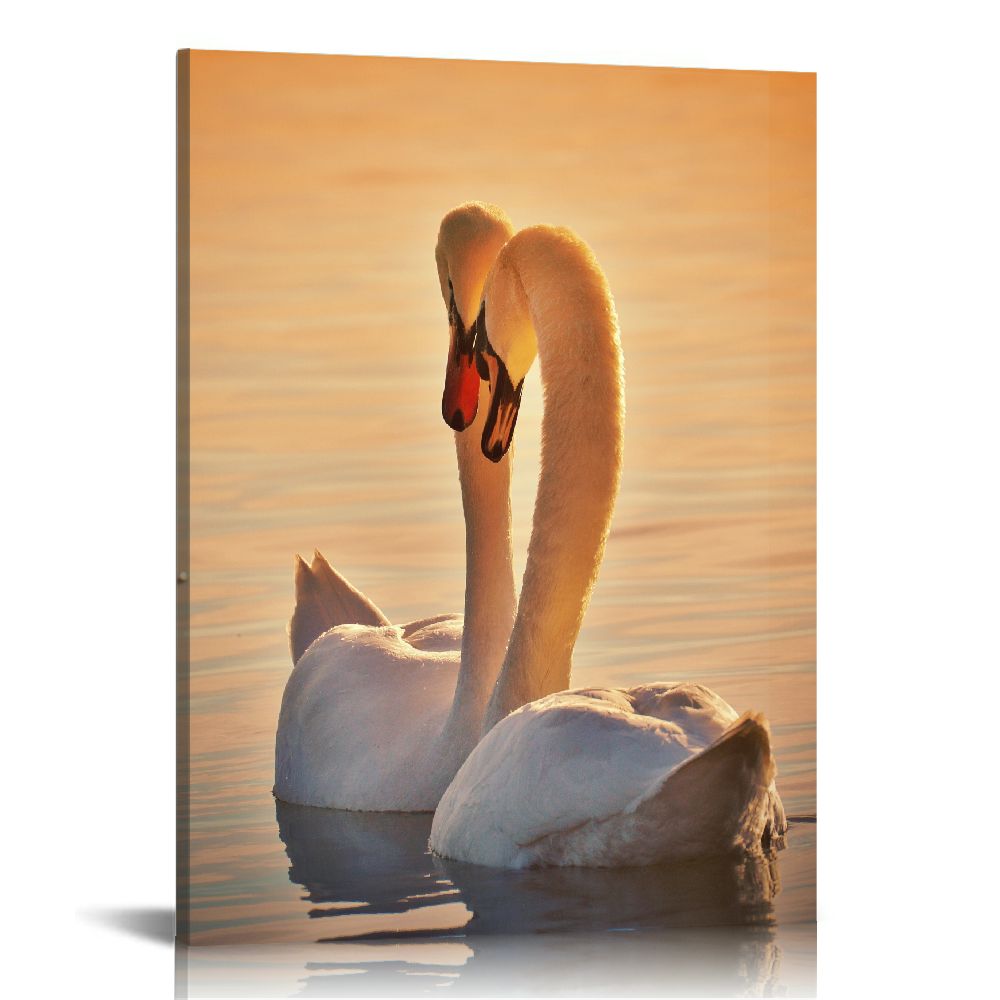 FLORID Wall Art Swans Lovers Wall Art For Living Room, Banksy Style ...