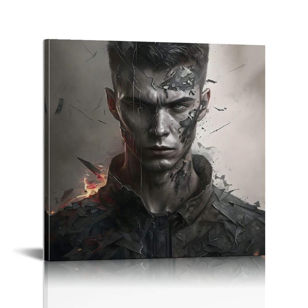 FLORID Wall Art War Fighter Wall Art for Living Room, Banksy Style Wall ...