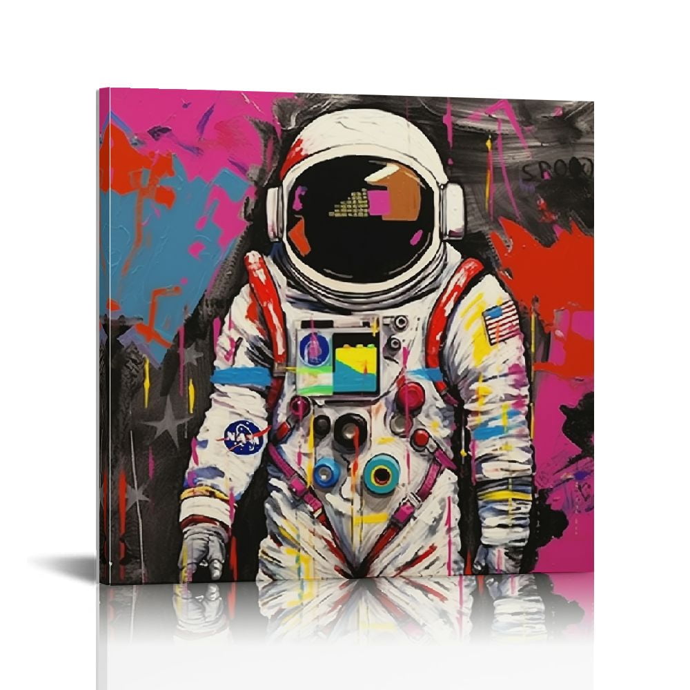 FLORID Wall Decor Art 16x16in Astronaut Street Graffiti Paintings ...