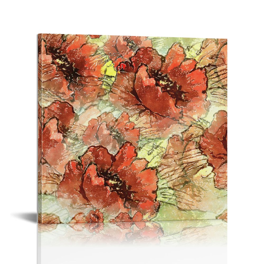 FLORID Wall Decor Art 16x16in Flowers Wall Art For Living Room, Banksy ...