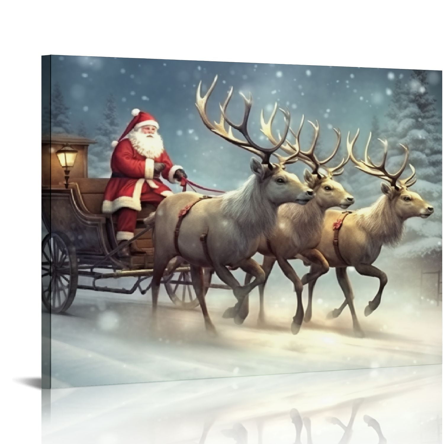 FLORID Winter Santa Claus Christmas Vintage Poster Decorative Painting ...