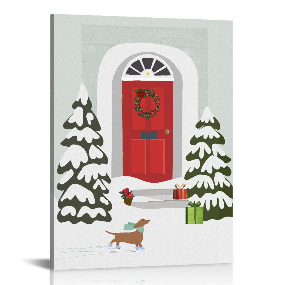 FLORID Winter Snow Puppy Wall Art For Living Room, Banksy Style Wall ...