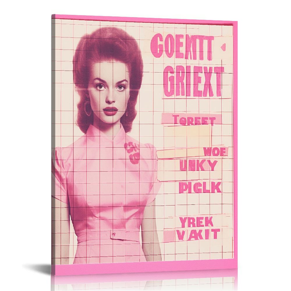 FLORID Youre Like Really Pretty Canvas Wall Art, Pink Preppy Guest Check Room Aesthetic Poster ...