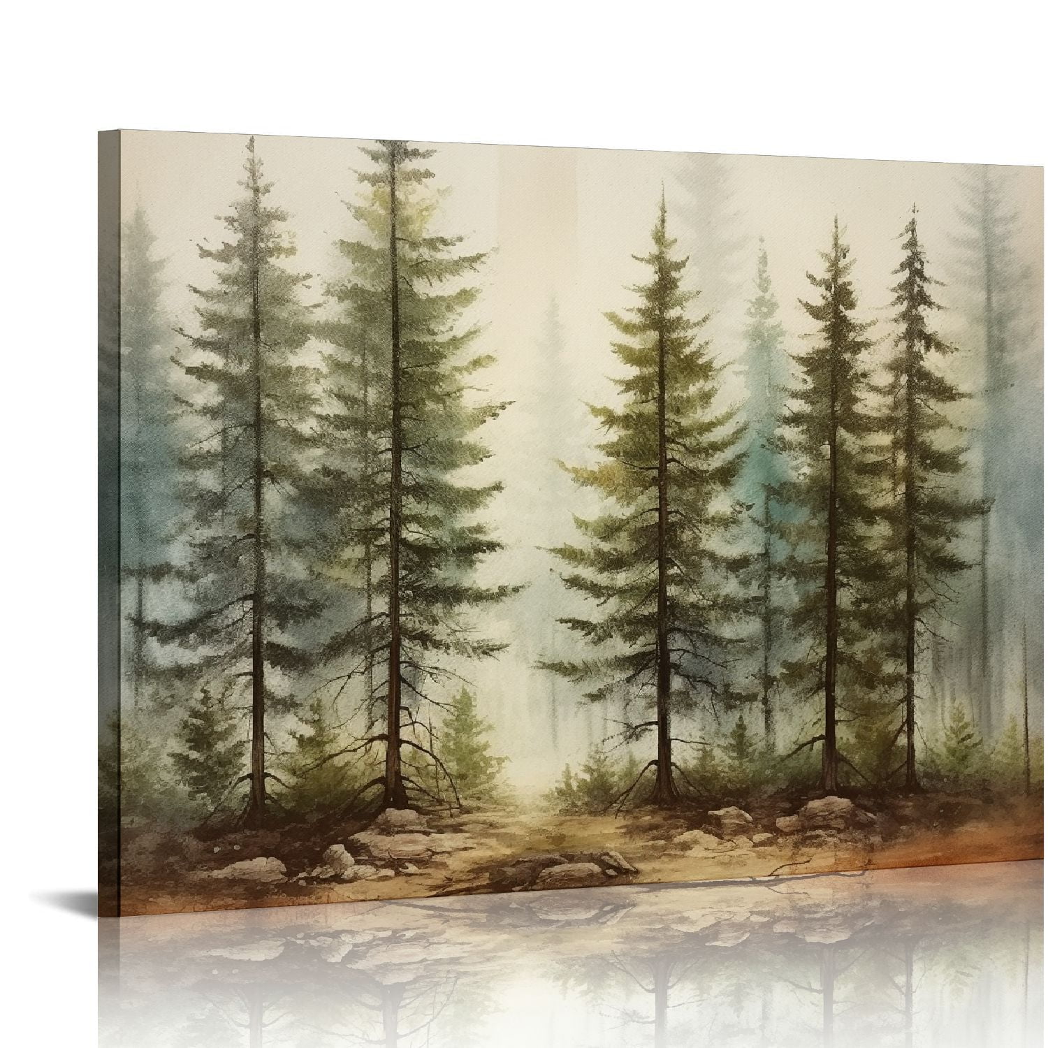 FLORID pine tree canvas, Framed canvas Christmas tree, Christmas Tree ...