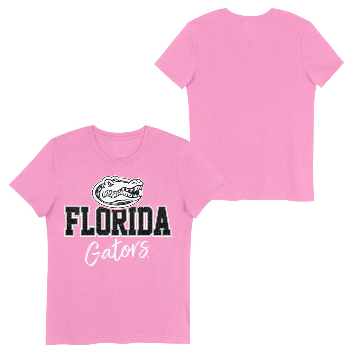 FLORIDA GATORS Girls Pink Color Cotton SS TEE BW Team Name OPP ...