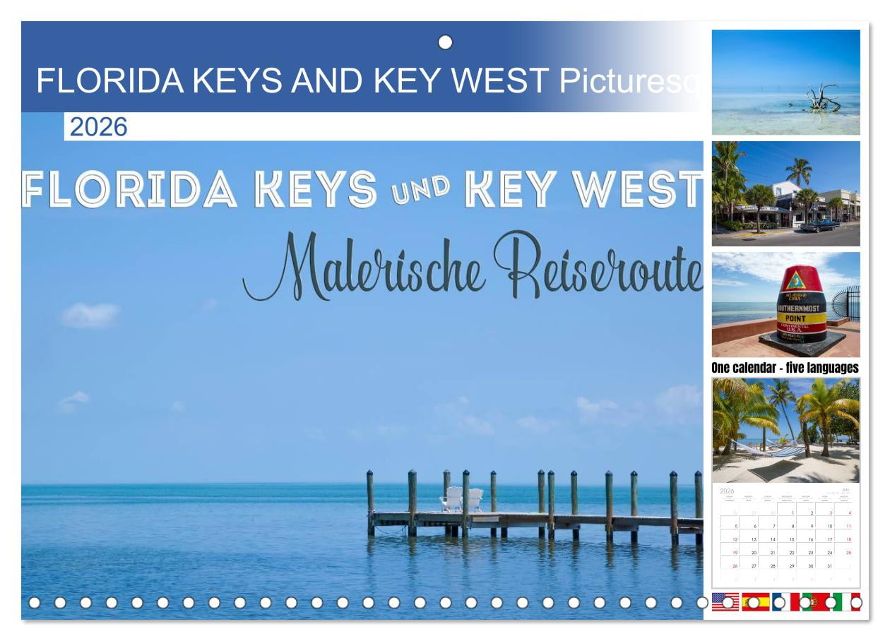 FLORIDA KEYS AND KEY WEST Picturesque Itinerary (Monthly Wall Calendar ...