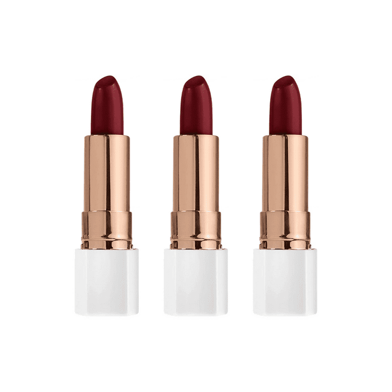 FLOWER BEAUTY Petal Pout Lipstick Wild Berry Matte Pack of 3