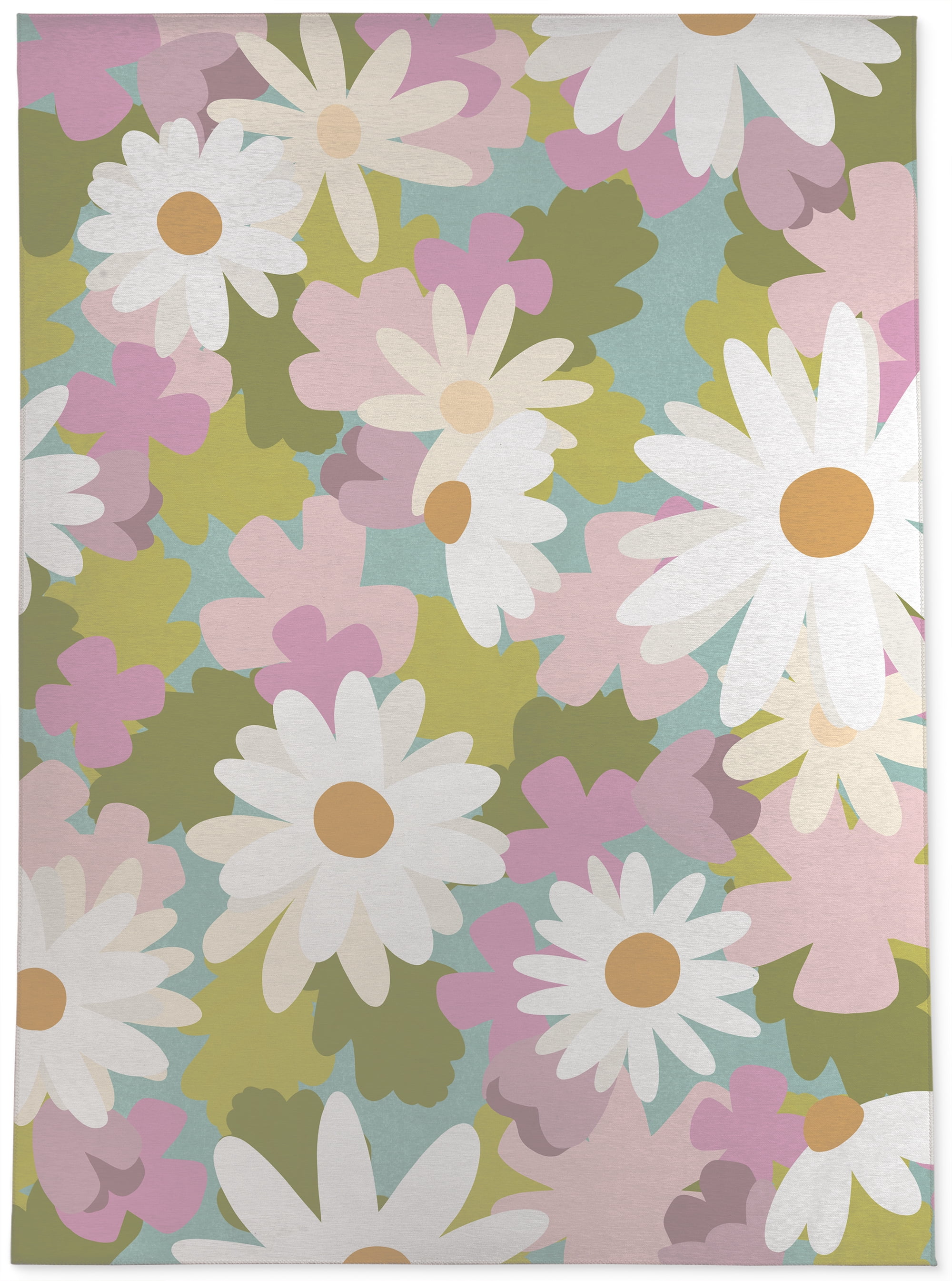 FLOWER POWER PINK Outdoor Rug By Kavka Designs - Walmart.com