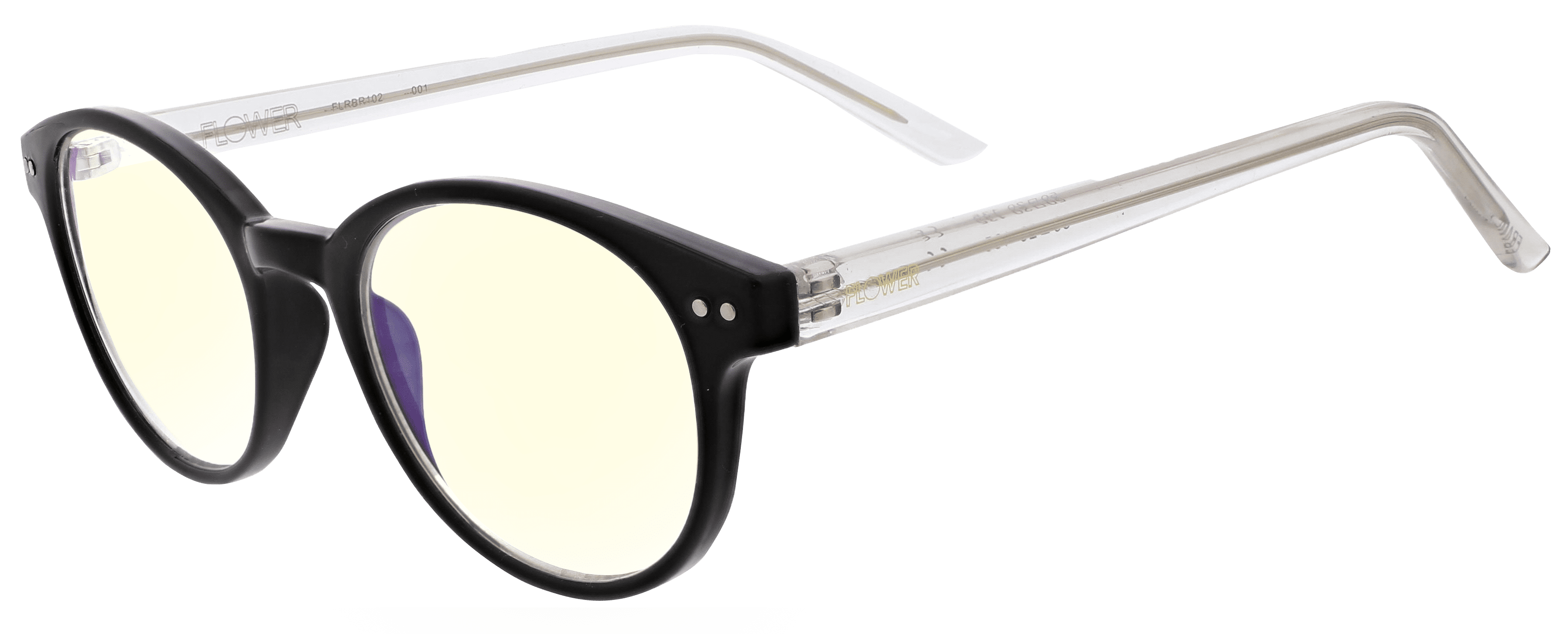 FLOWER by Drew Blue Light Computer Glasses, Violet Frame, Onyx Black ...