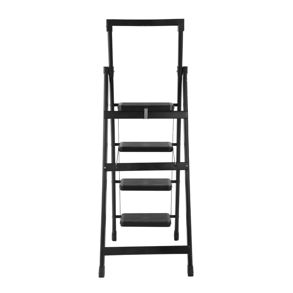 FLROHA Foldable Step Ladder Metal Foldable 4 Step Ladder Portable ...