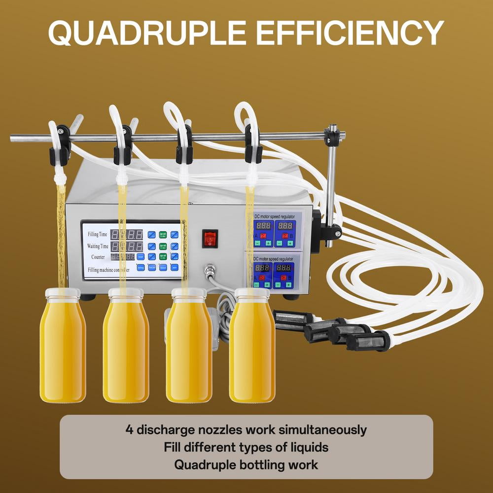 FLROHA Liquid Filling Machine 2 Modes 4 Channels Filler Machine ...