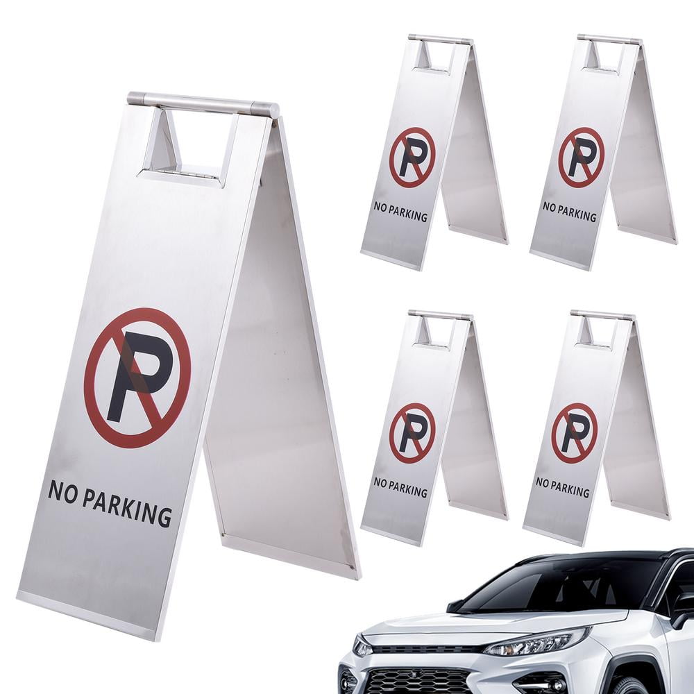 FLROHA Parking Signs for Outside Stainless Steel Foldable No Parking ...