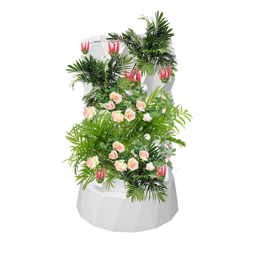 FLROHA Plant Tower Outdoor Hydroponic 48 Slots Vertical Hydroponic ...