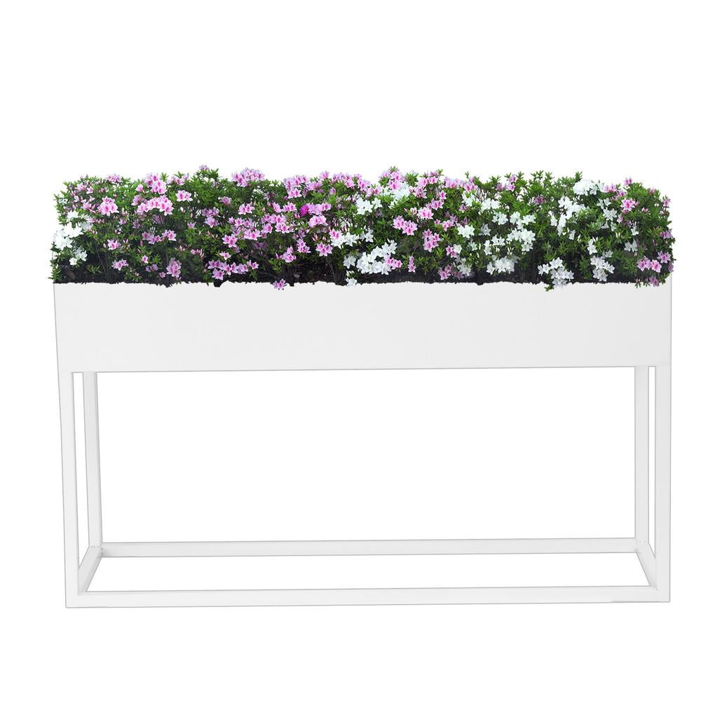 FLROHA Planter Box for Patio Outdoor Metal Garden Beds Fashionable ...