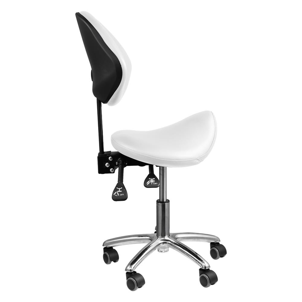 FLROHA Salon Stool Adjustable Height Salon Chair Stool with Wheels ...