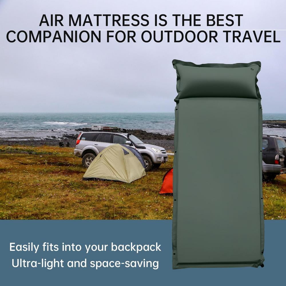 FLROHA Single Air Mattress with Pump Portable Automatic Single Air ...