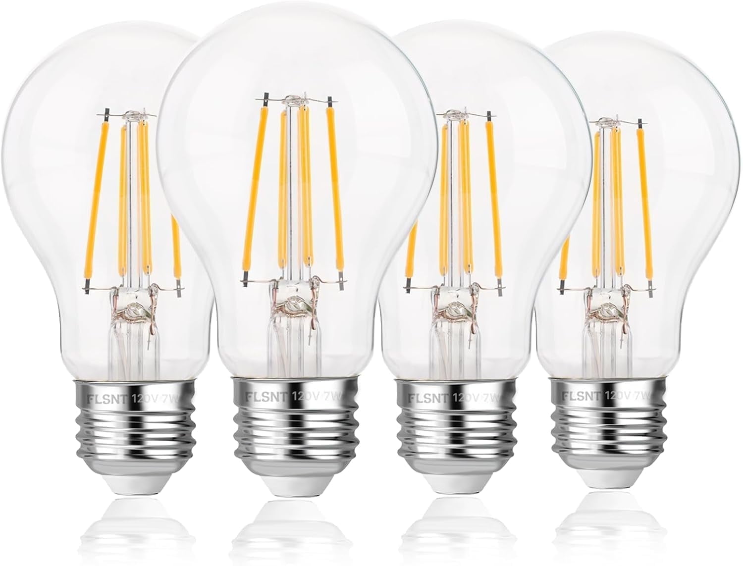 FLSNT LED Light Bulbs, 60W Equivalent, Dimmable 7W, 800 Lumens, 2700K ...