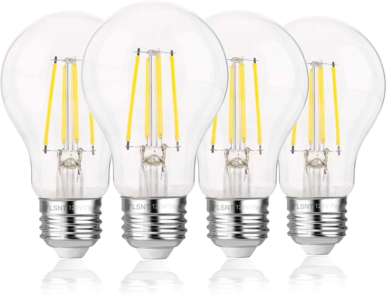 FLSNT Dimmable A19 LED Light Bulbs, Efficient 7W(60W Equivalent ...