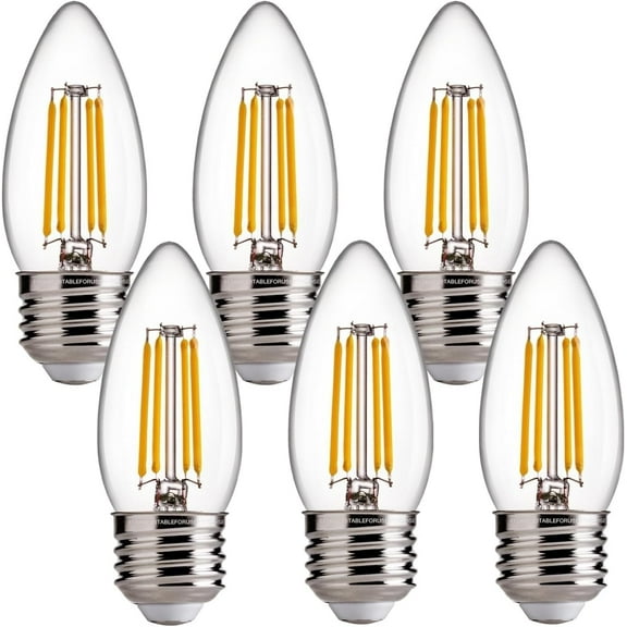IYFFDFE-E12 LED Candelabra Bulb 40 watt Equivalent, Dimmable Candelabra ...