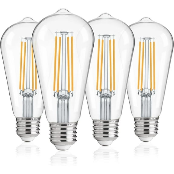 LINYAN-Dusk to Dawn Outdoor Sensor ST19 LED Light Bulb, 7W (60W Eqv ...