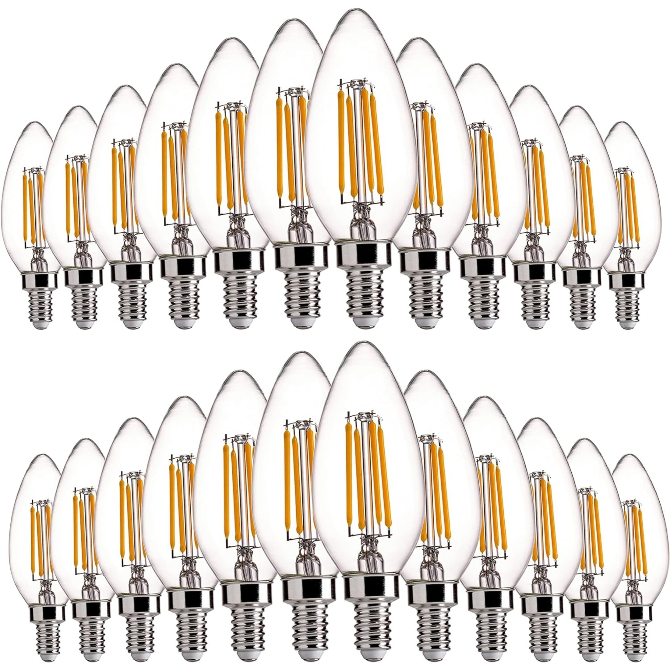 FLSNT, LED Light Bulbs, 24W (60W Equiv), Dimmable Soft White, 24 Pack ...