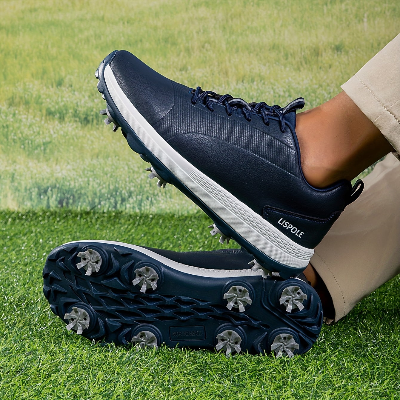 FLTHDD Men‘s Professional Lightweight Golf Shoes with Removable Spike ...