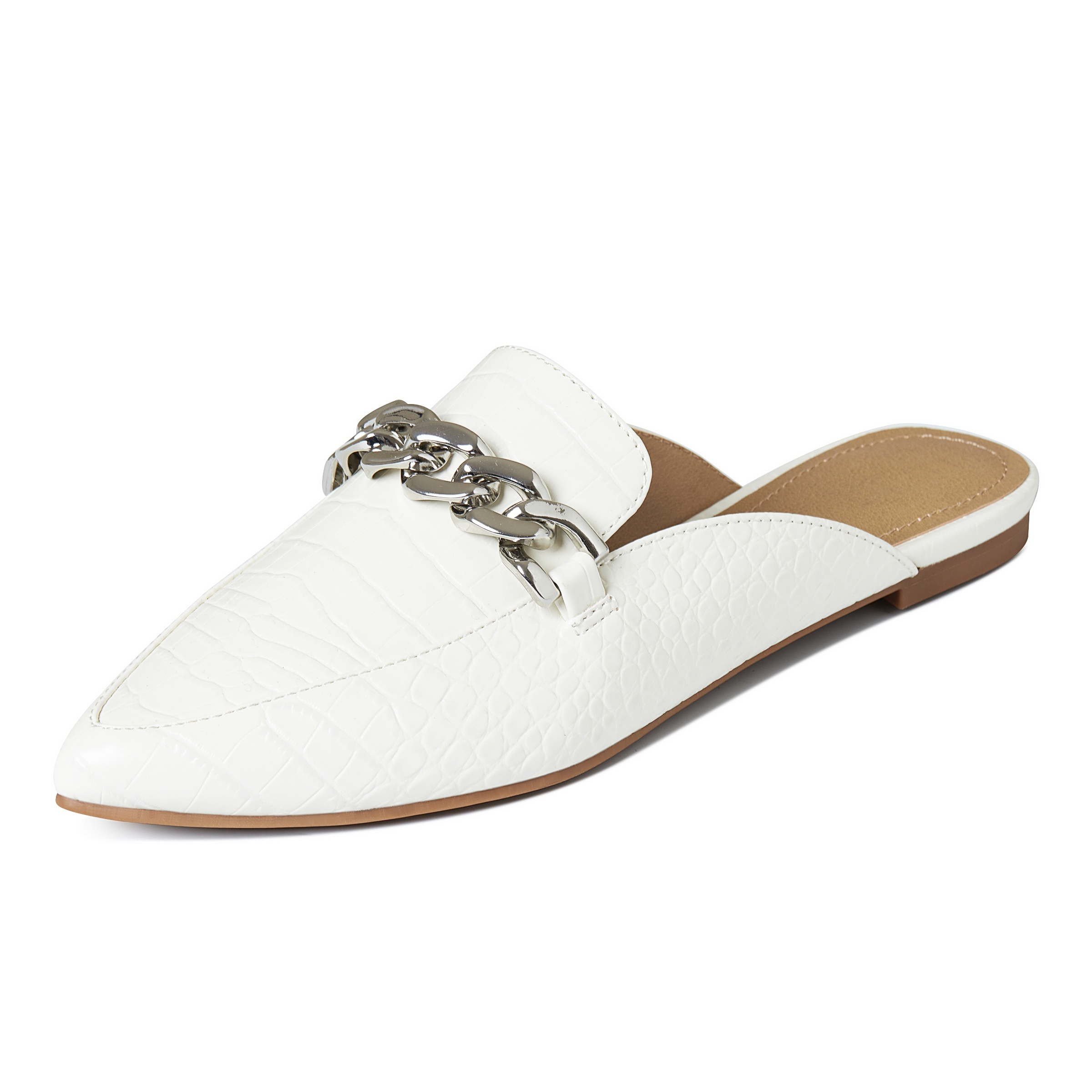 FLTHDD Mules For Women Comfortable Closed Pointed Toe Loafer Slides ...