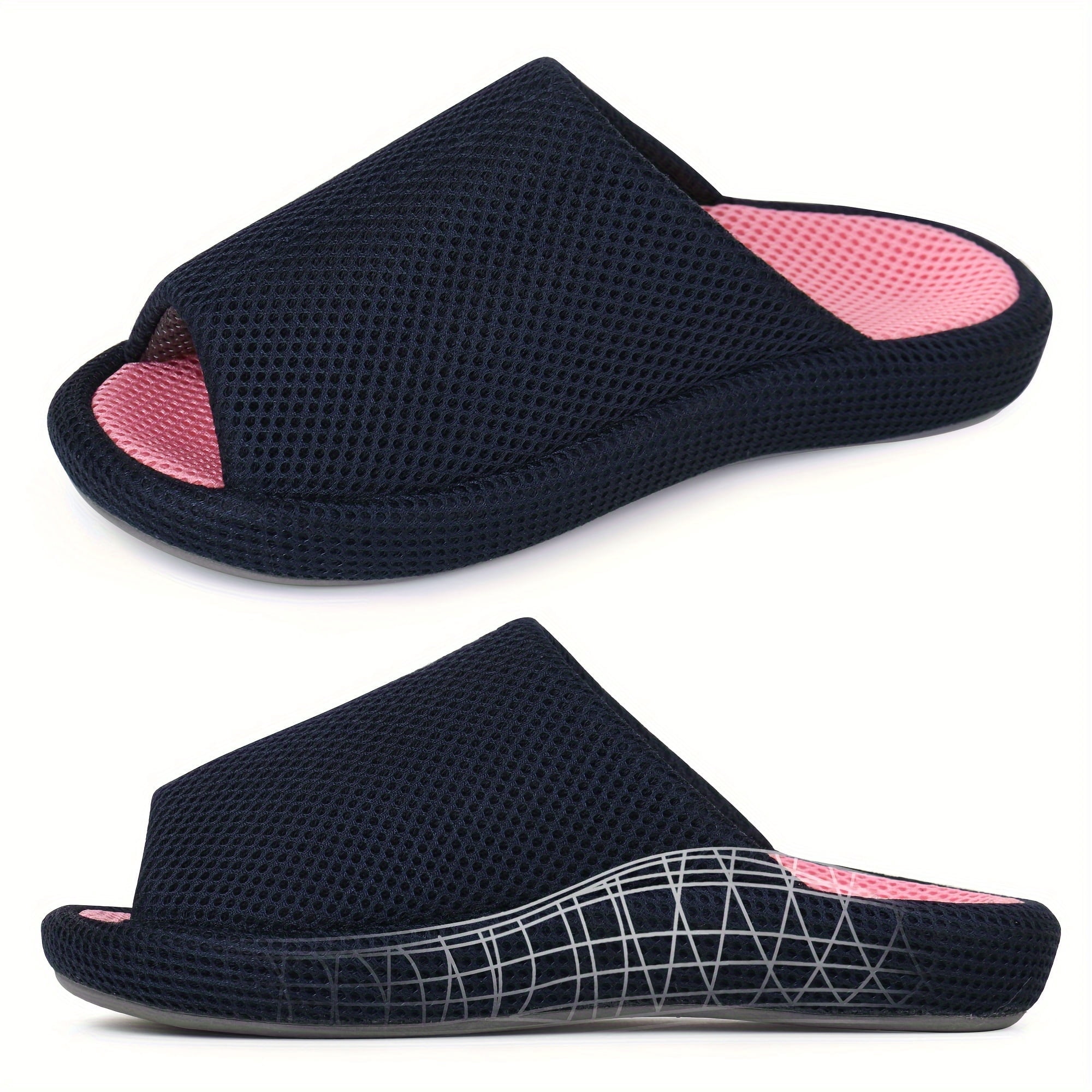 FLTHDD Women‘s Arch Support Slippers Orthopedic Slides Orthotic House ...