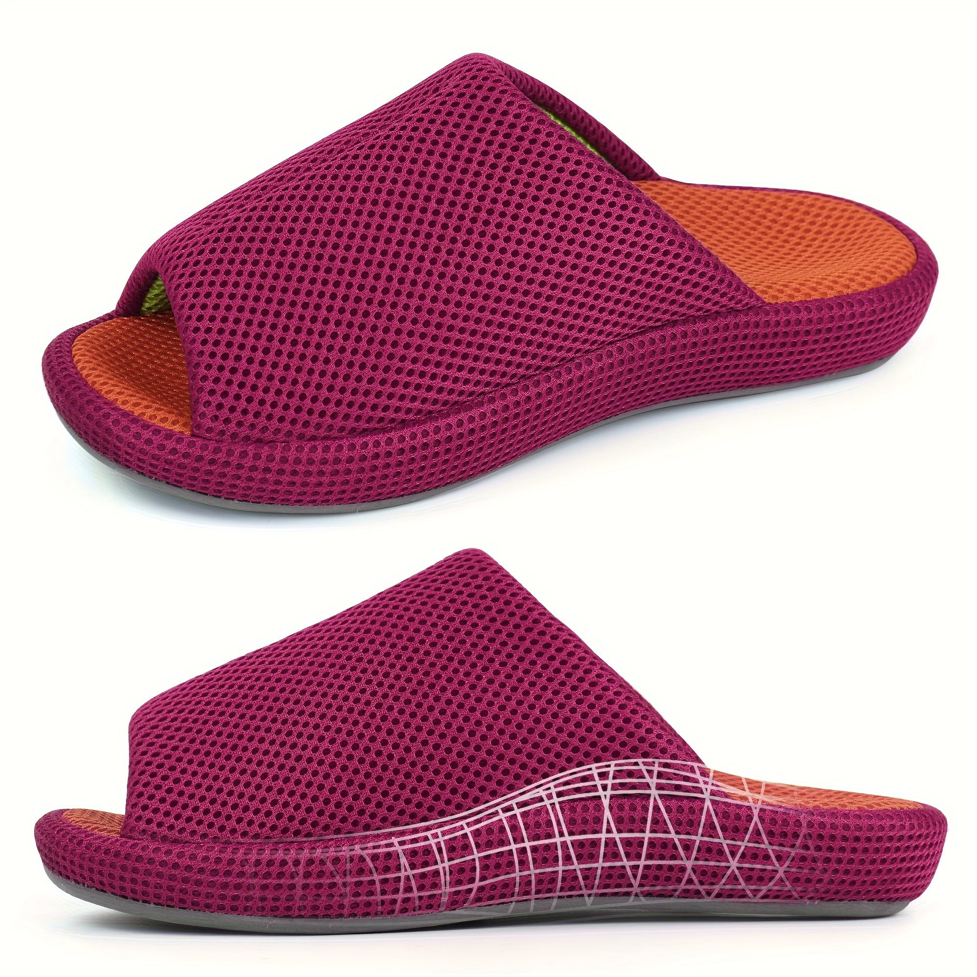 FLTHDD Women‘s Arch Support Slippers Orthopedic Slides Orthotic House ...